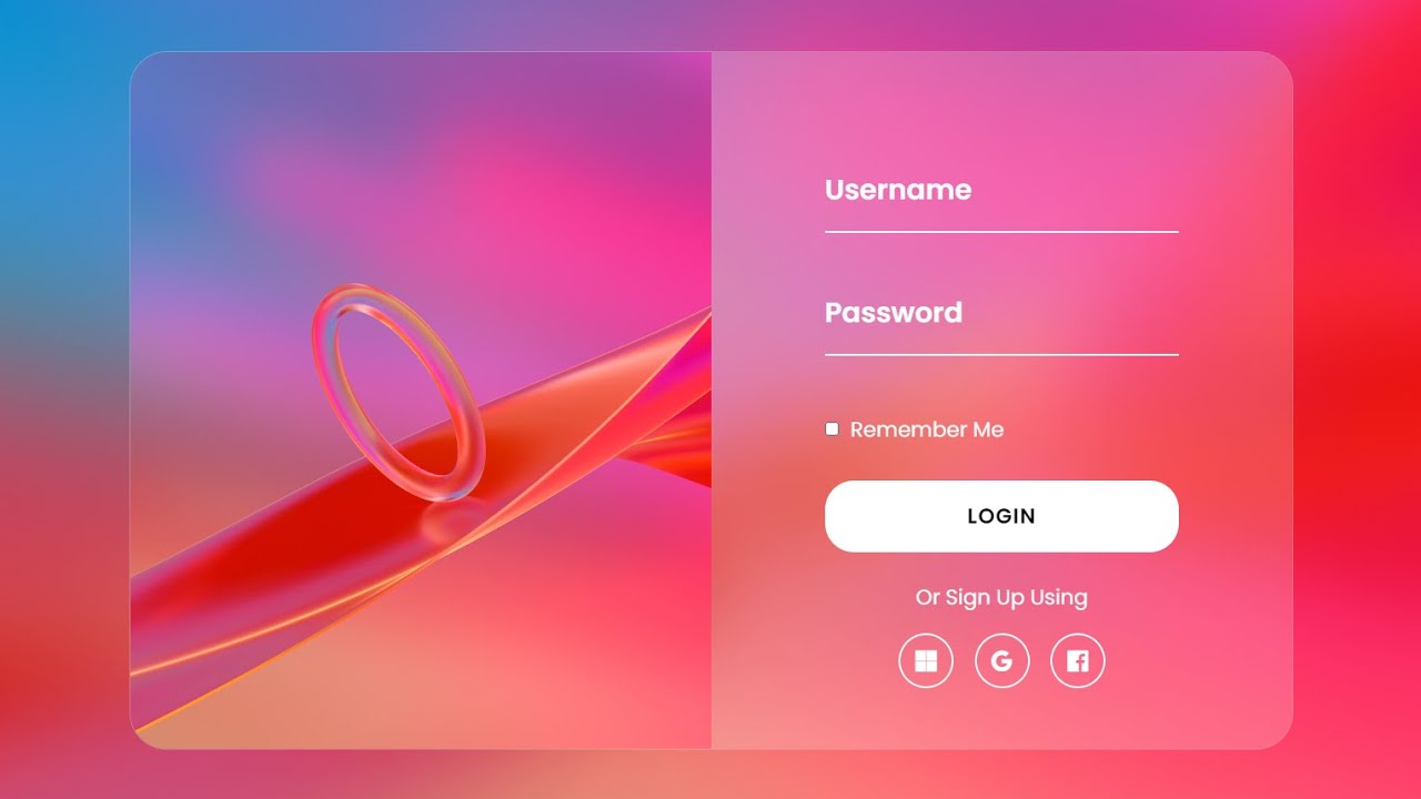 Responsive Login Form with HTML & CSS | Step by Step Tutorial
