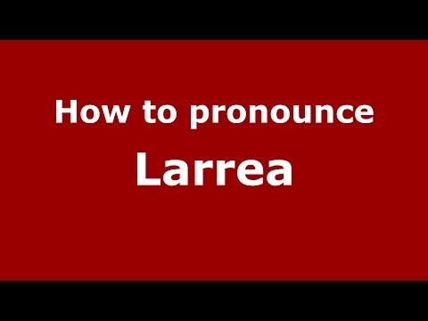 How to pronounce Larrea (Spain/Spanish) - PronounceNames.com