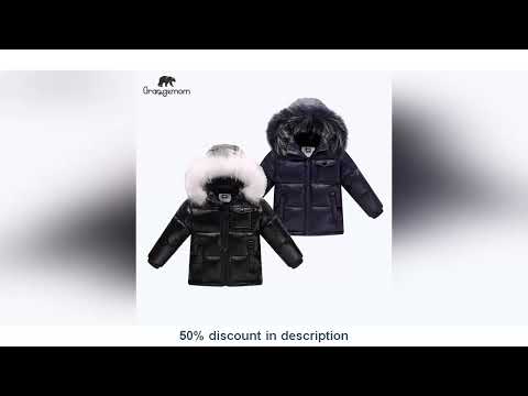 Latest Products You Must Know! Black Winter Jacket Parka For Boys Winter Coat 90% Down Girls Jacke