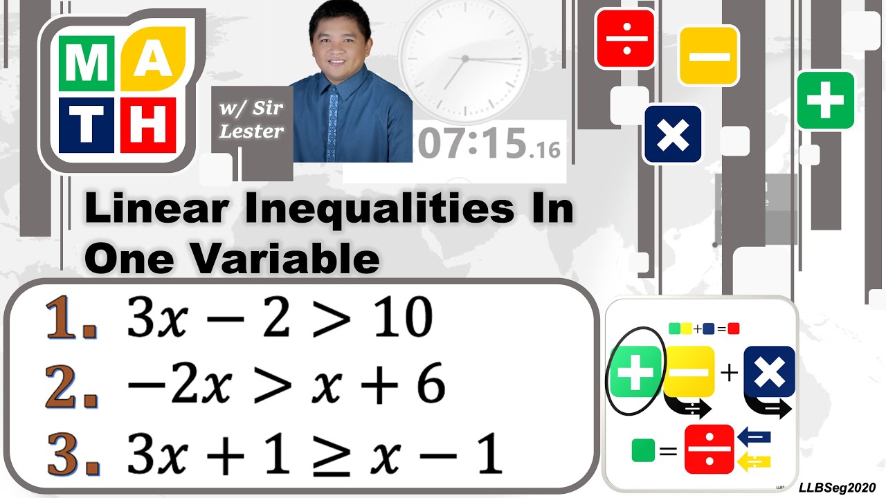 Solving Linear Inequalities in One Variable (Part 2) - Math 7_3rd_Unit 3_Lesson 2_PracticeExercisesB
