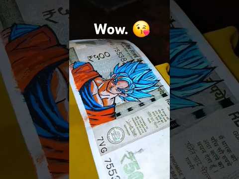 Goku On Indian Currency ???? #goku #shorts #artist #trend Drawing