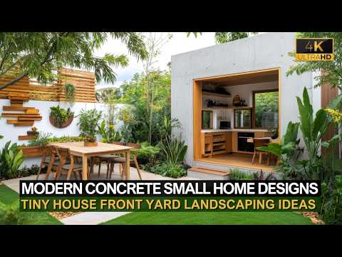 Tiny House Perfection: Modern Concrete Small Homes & Front Yard Landscaping for 2025