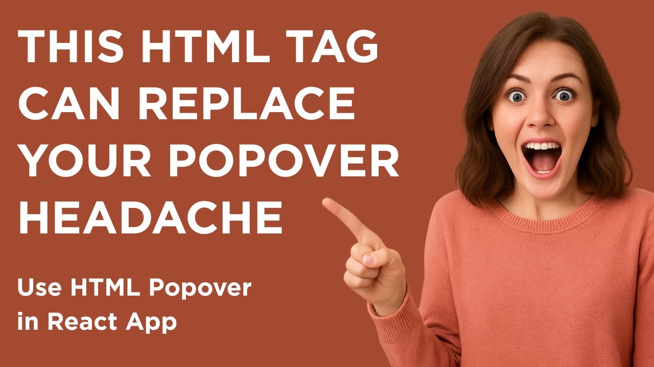 Native HTML Popover in React JS | No Library Needed! | React useRef Tutorial with Native Popover.