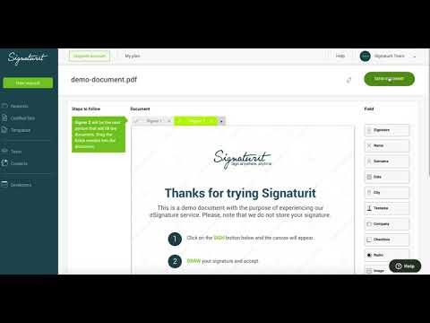How to send a document to sign with an advanced electronic signature from the new Inbox