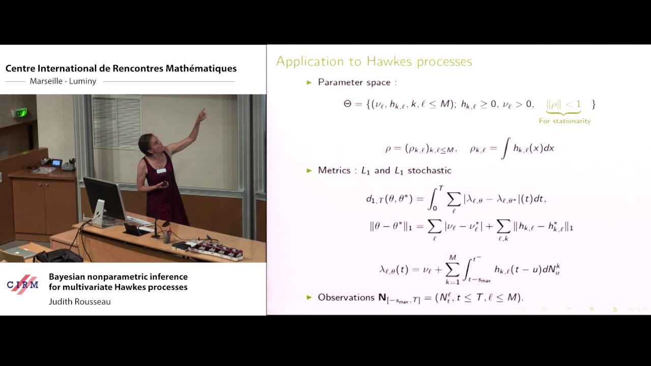 Judith Rousseau: Bayesian nonparametric inference for multivariate Hawkes processes