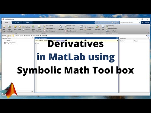 Derivatives in MatLab using Symbolic Math Tool box | Partial Differentiation using Matlab