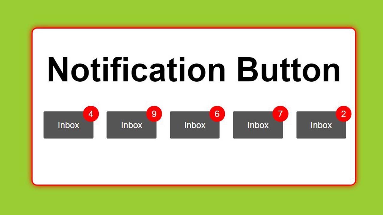 How to Create Notification Button with html and css | practical program