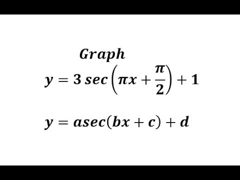Graph a Secant Transformation in the Form: y=asec(bx+c)+d | Math Help ...