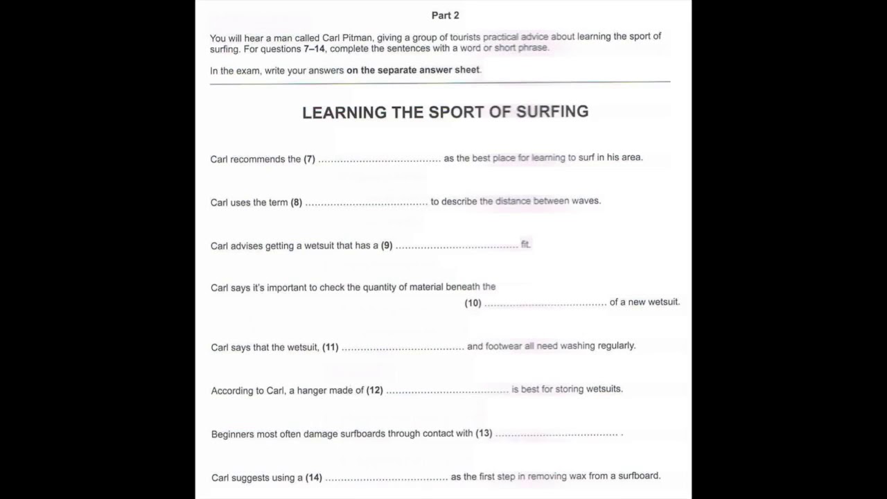 Listening C1, CAE Practice Test 2015 Plus 2, Test 6, Part 2