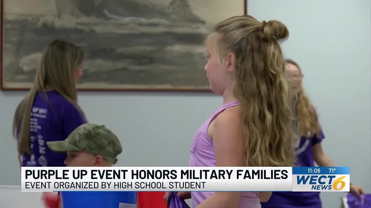 High school student hosts Purple Up Day event for military families