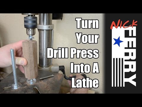 How to Turn Your Drill Press Into a Vertical Woodworking Lathe