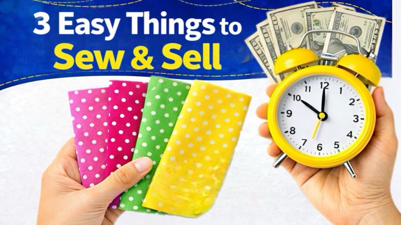 3 Easy Sewing Projects You Can Make and Sell in 10 Minutes