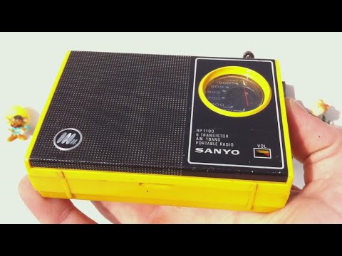 Radio 6 Transistor Sanyo RP 1100/6C-341 Band AM Superheterodyne Portable Poket Receiver made in 70s