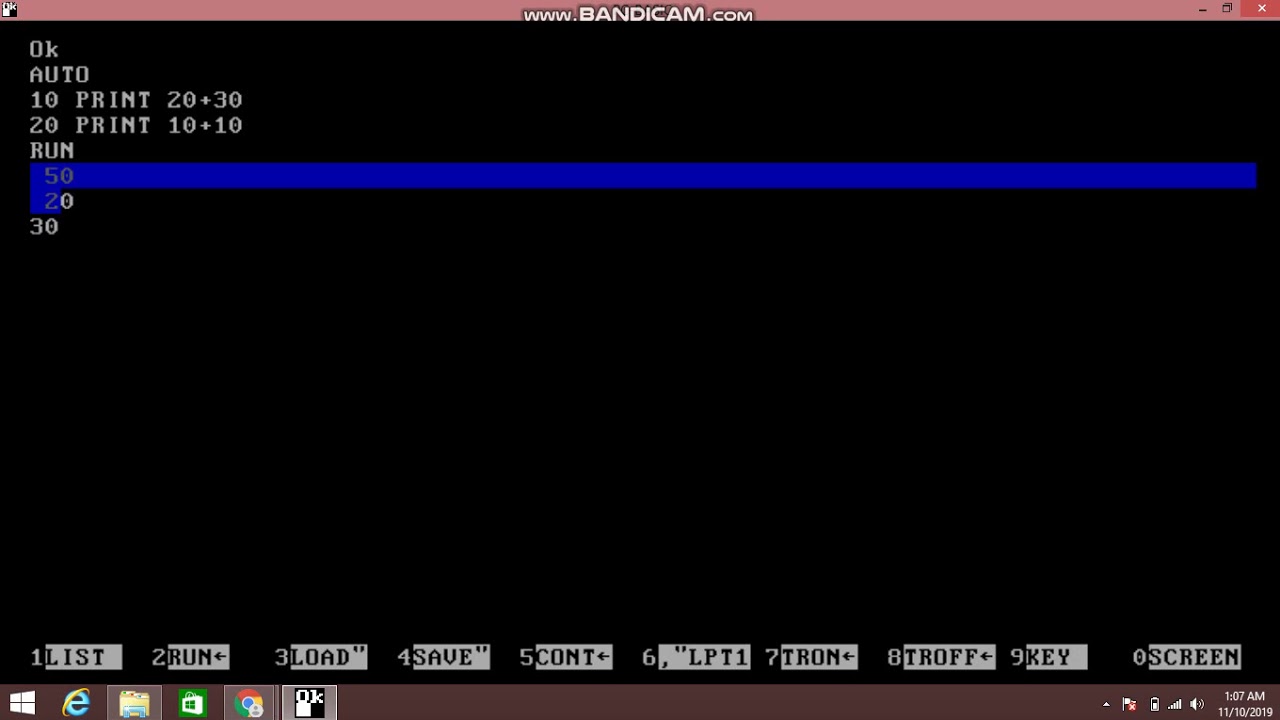 PC BASIC/GW BASIC-Program to find sum
