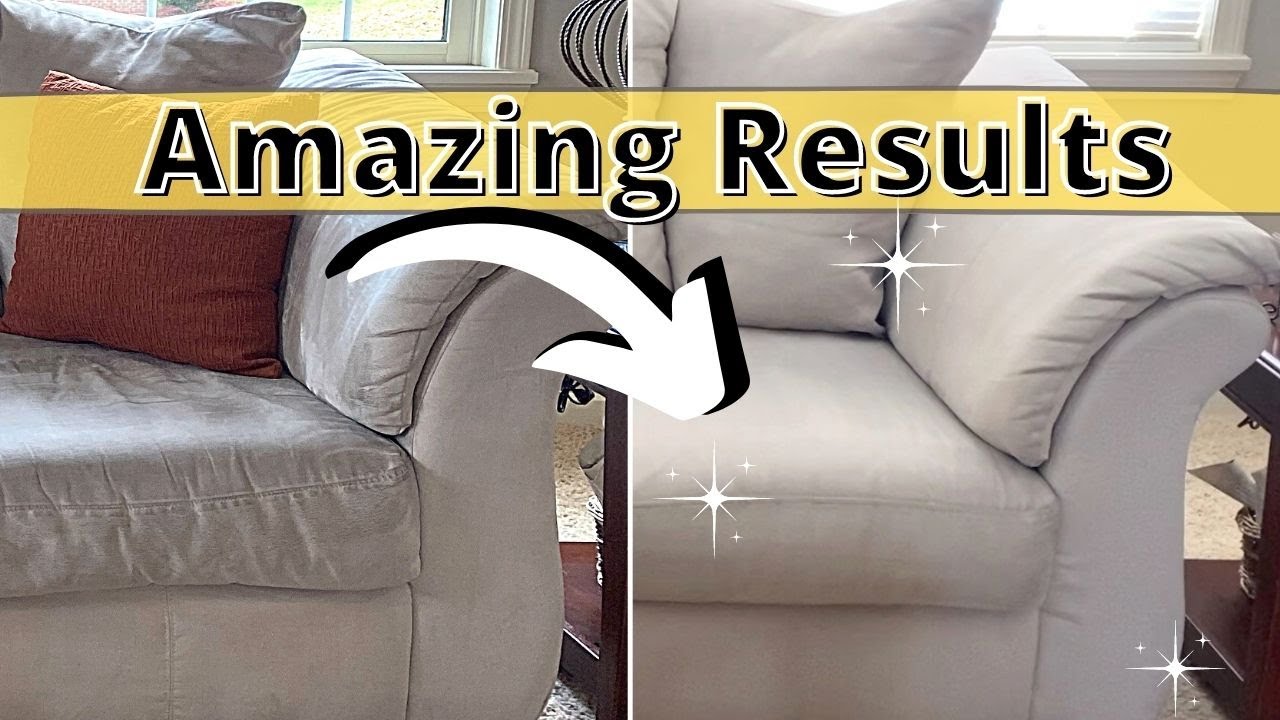 BEST WAY TO CLEAN YOUR COUCH SOFA MICROFIBER FOR AMAZING RESULTS | DETERGENT + BAKING SODA HACK