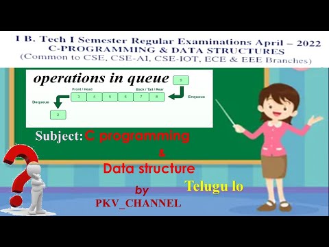 1.e)Operations for Queue in Data Structure