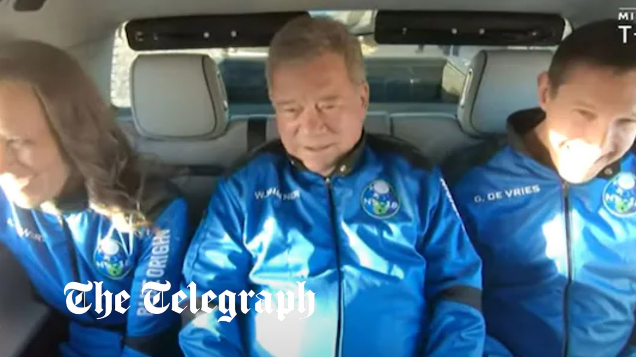 William Shatner makes history as oldest person in space with Jeff Bezos ...