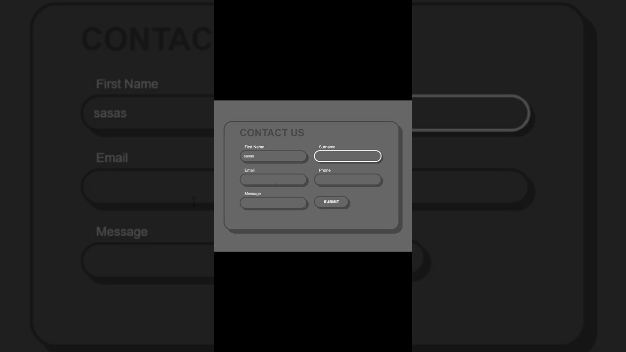 coding contact form #html #css #shorts