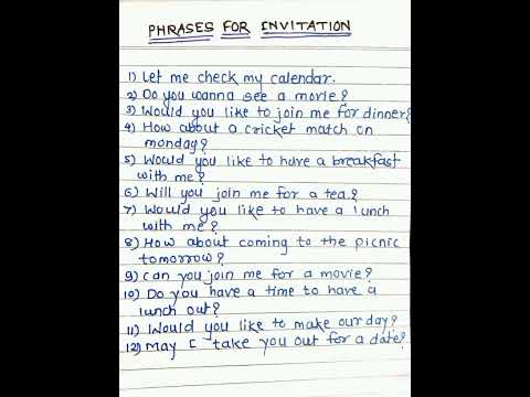 Phrases for invitation #english #spoken
