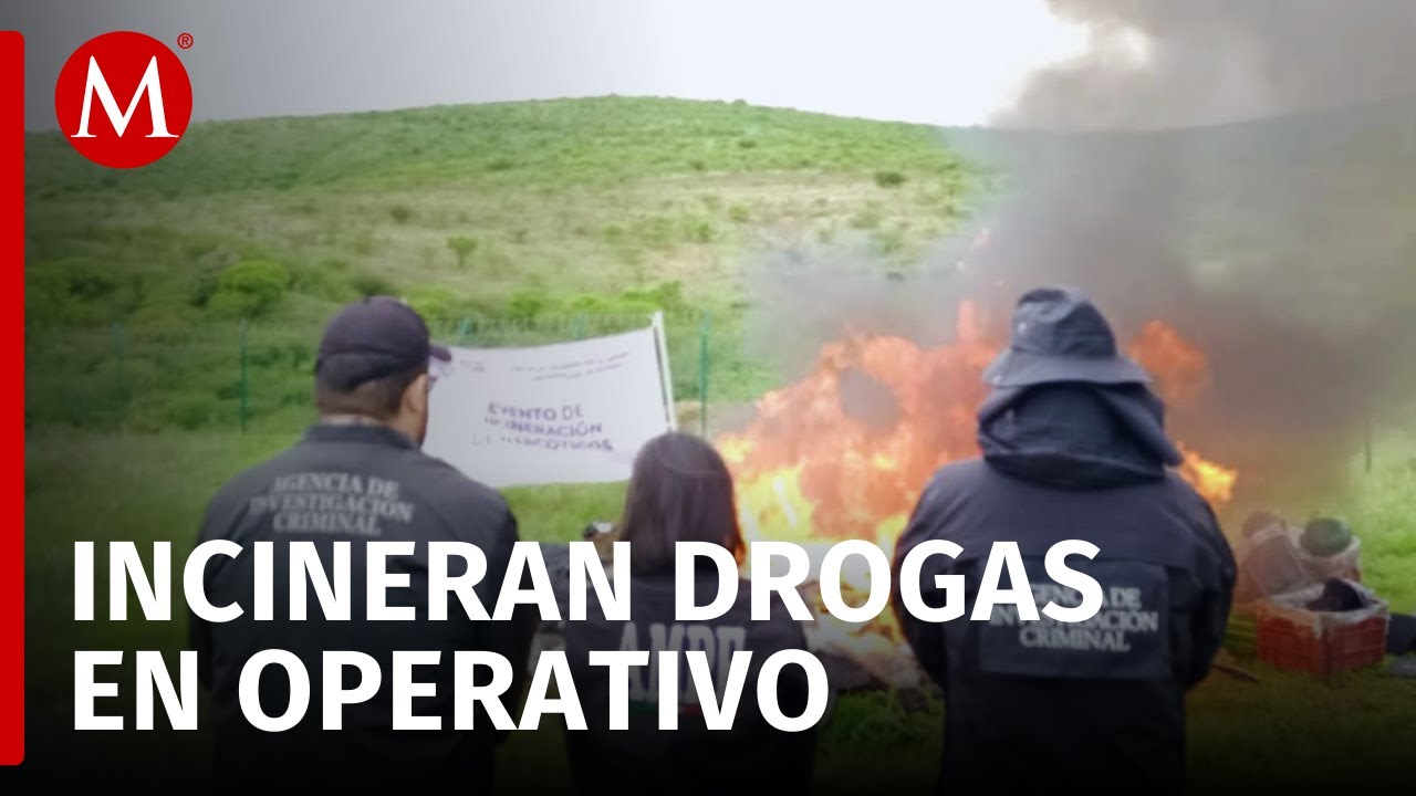 Incineran más de 400 kilos de droga decomisada al crimen en Michoacán