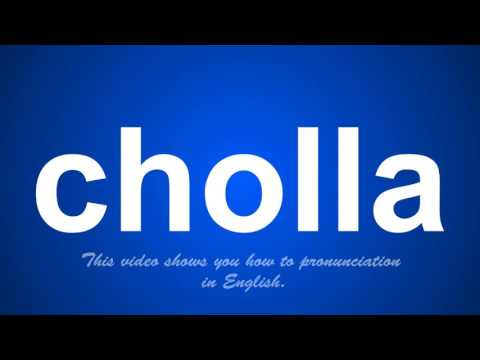 the correct pronunciation of cholla in English.