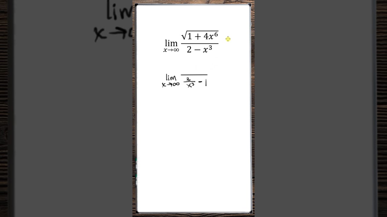 Limit solving (limit at infinity of a rational function)