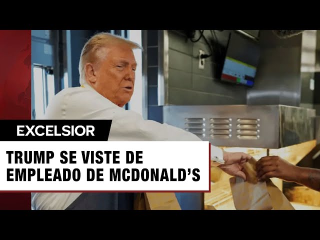 Actualidad - ¿Su primera chamba? Trump se metió a trabajar a McDonald’s ...