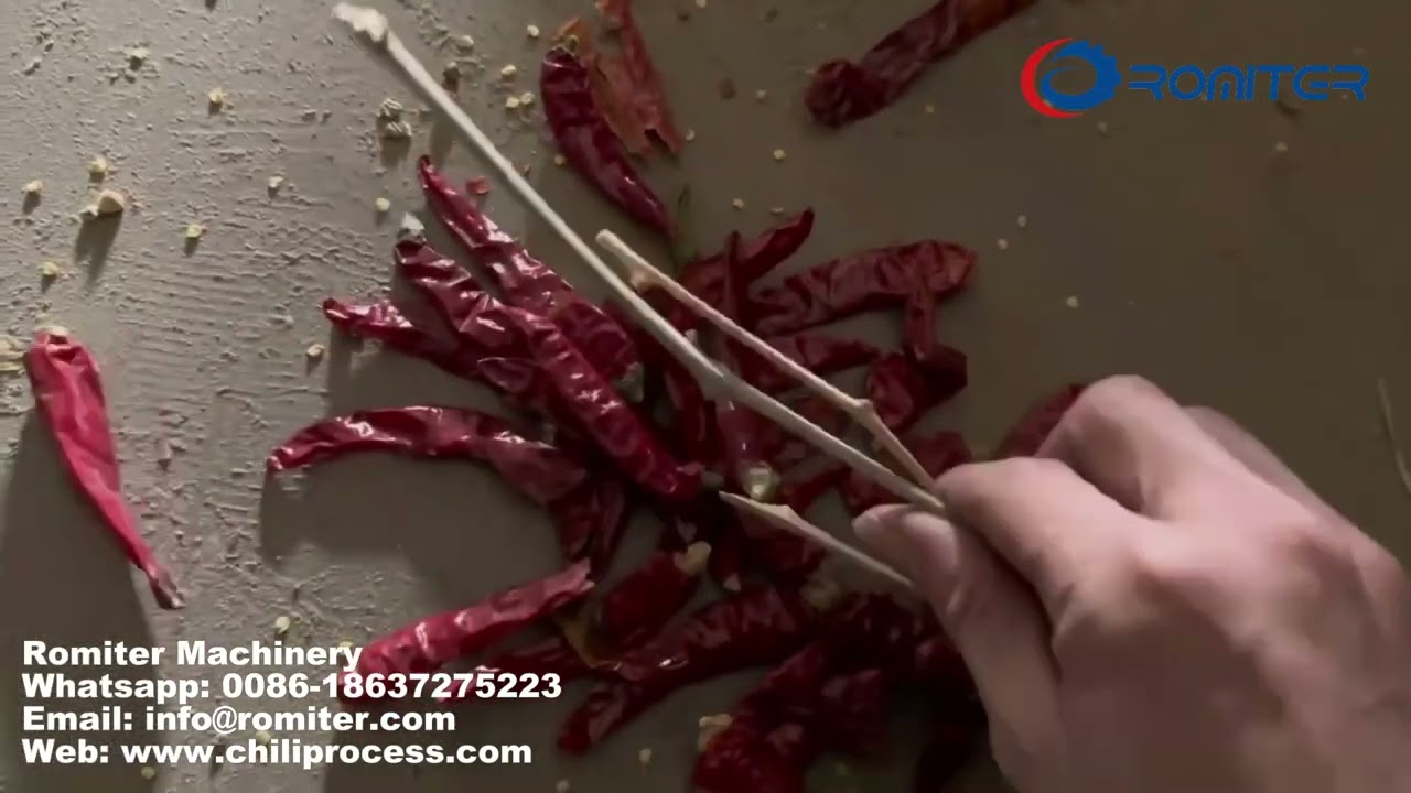 High Quality Dry Chili Stem Cutting Removing Machine