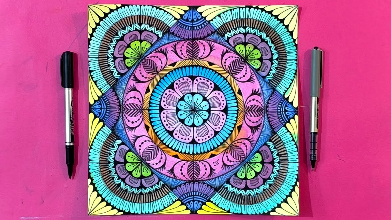 Relaxing Doodle Drawing Ideas | Easy Geometric Zentangle Patterns