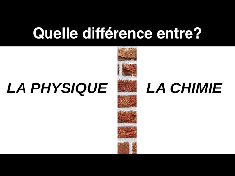 Quelle est la différence entre la Physique et la Chimie? C'est quoi la limite? la frontière?
