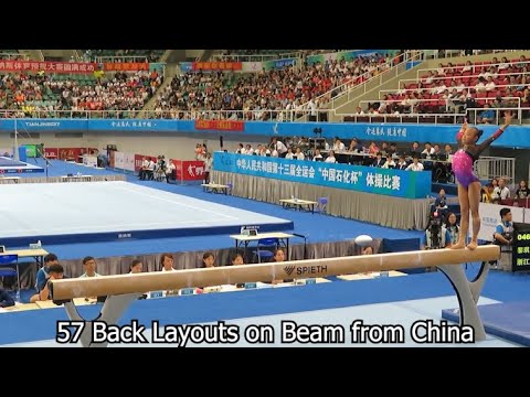 57 Back Layout’s on Beam – Gymnastics Coaching.com