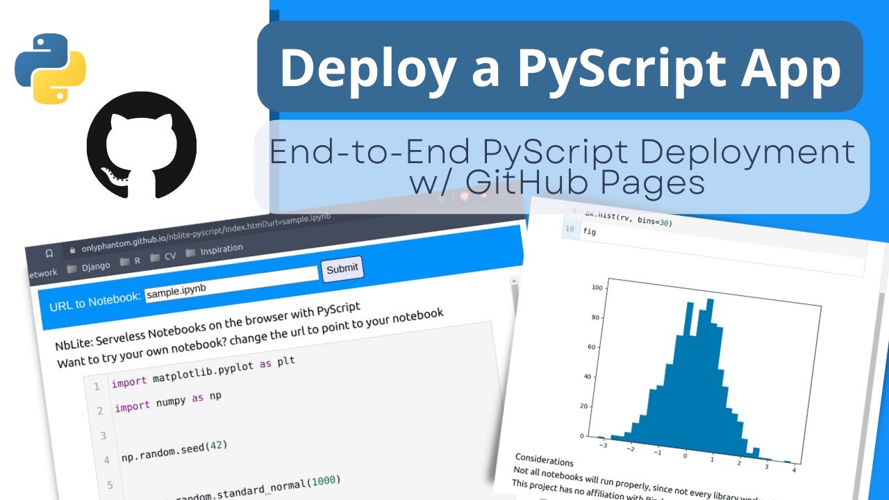 Deploying a PyScript App w/GitHub Pages | End-to-end PyScript Tutorial #2