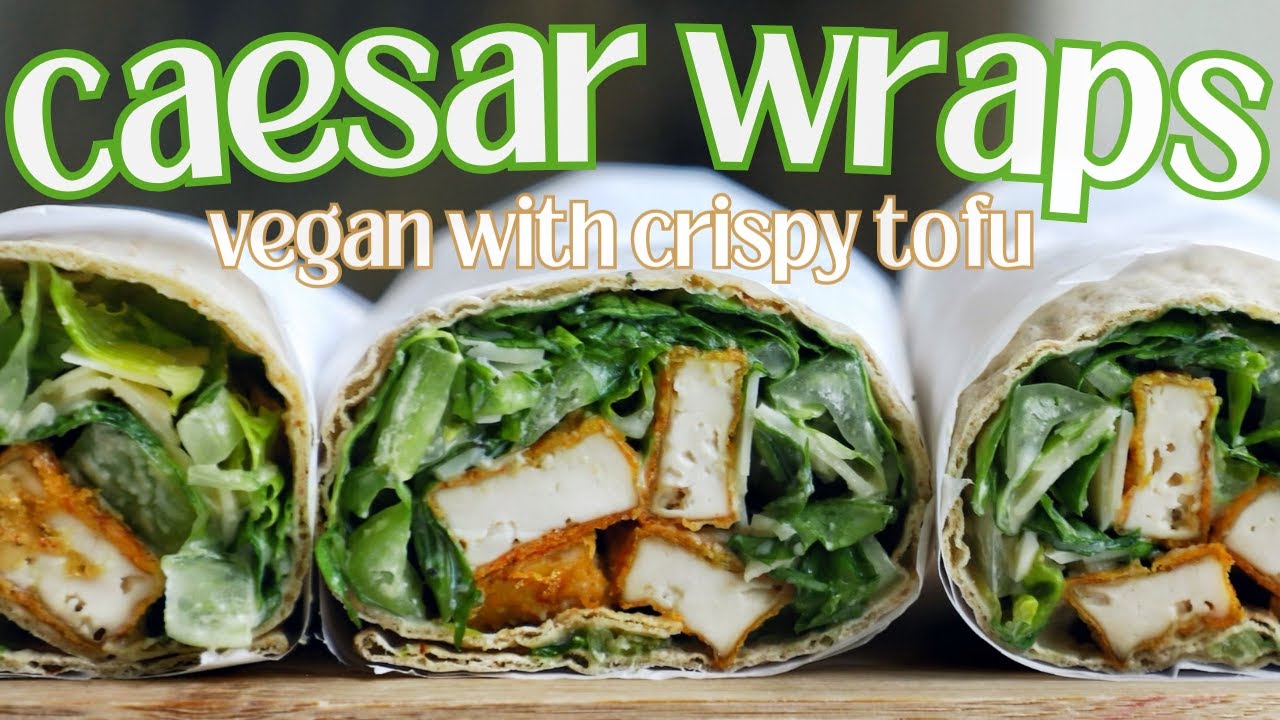 Vegan Chicken Caesar Wrap [Nut Free Dressing]