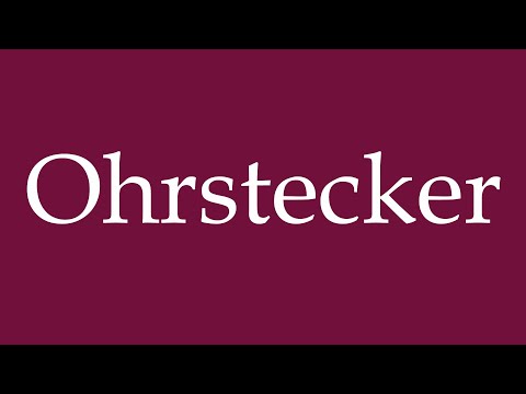 How to Pronounce ''Ohrstecker'' (Stud earrings) Correctly in German