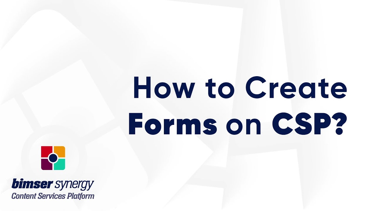 Bimser Synergy LowCode Platform - How to create forms on Synergy?