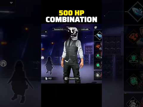 500 HP COMBINATION 💪😱 | 500 HP CHARACTER SKILLS COMBINATION | SKILL COMBINATION #shorts