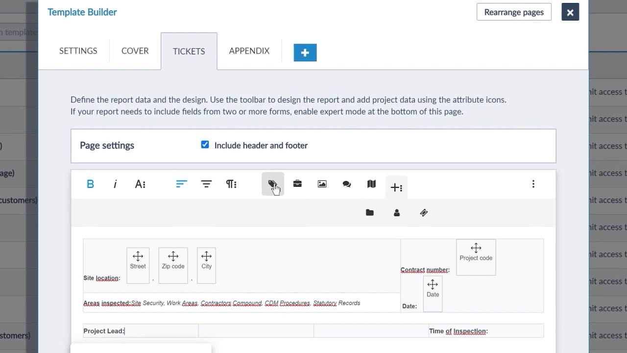 Create custom reports with our report template builder