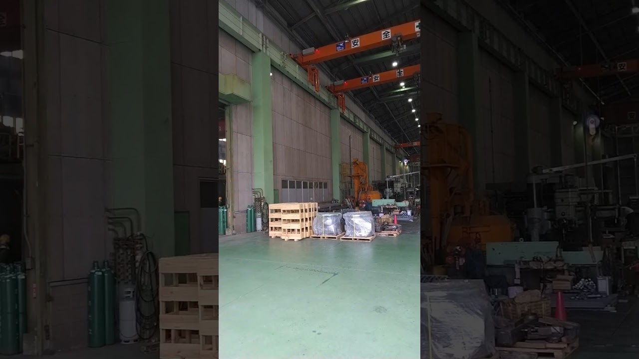 View inside metal fabrication workshop in Onomichi, Japan
