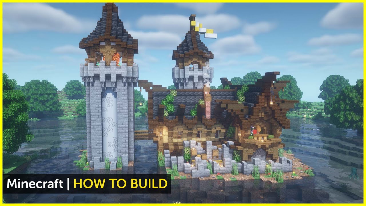 Minecraft How to Build a Fantasy Lighthouse (Tutorial) - Minecraft Builders
