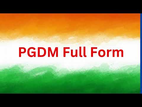 PGDM Full Form