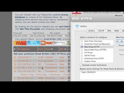 Setting up Proxy on a Mac