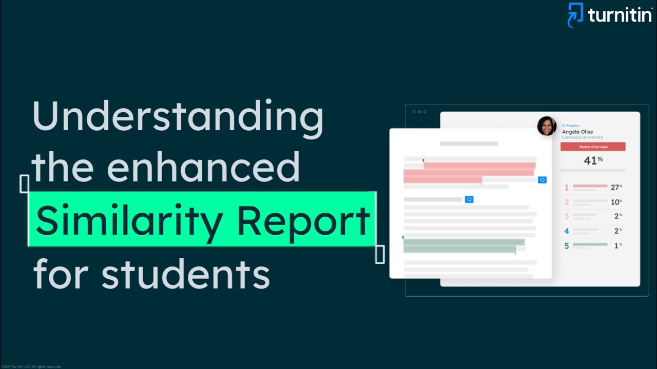 Understanding the Turnitin Similarity Report: The new experience for students