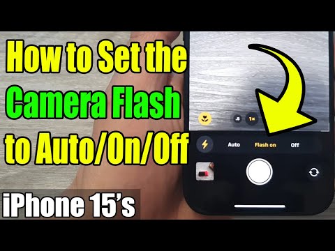 iPhone 15's: How to Set the Camera Flash to Auto/On/Off