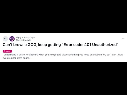 How To Fix GOG Error Code 401?