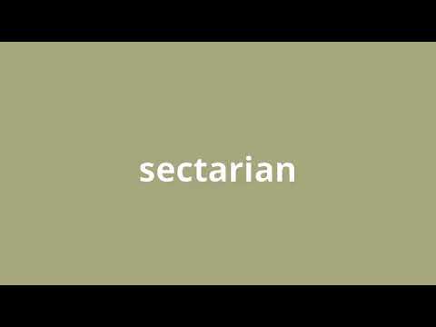 what is the meaning of sectarian