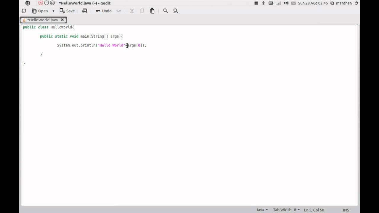 JAVA Tutorial 2 - Command Line Args