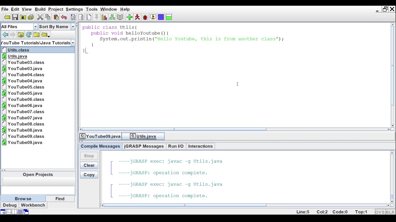 Java 009 - Multiple Classes
