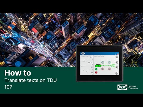 How to translate texts on TDU 107