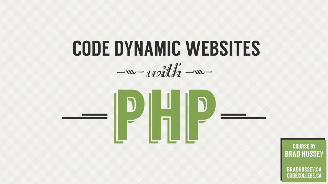 Website development with PHP - Dynamic Website Tutorial