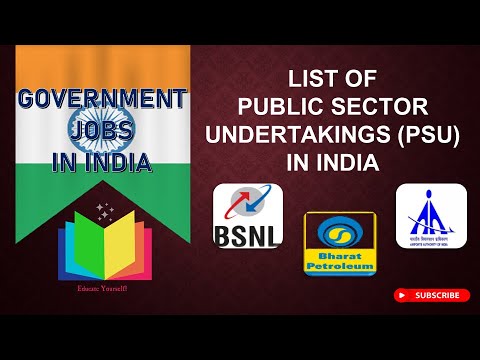 Public Sector Undertakings in India | List of Government Companies in India | List of PSU in India